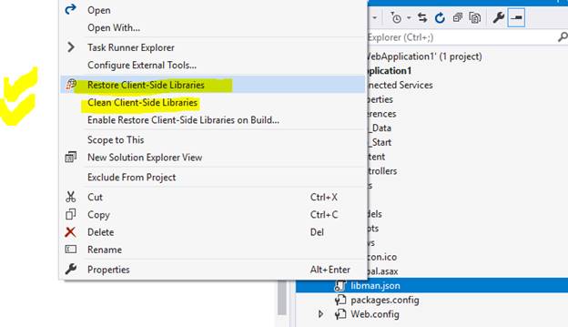 Client-Side Package Management With Library Manager In Visual Studio 2017(libman.json)